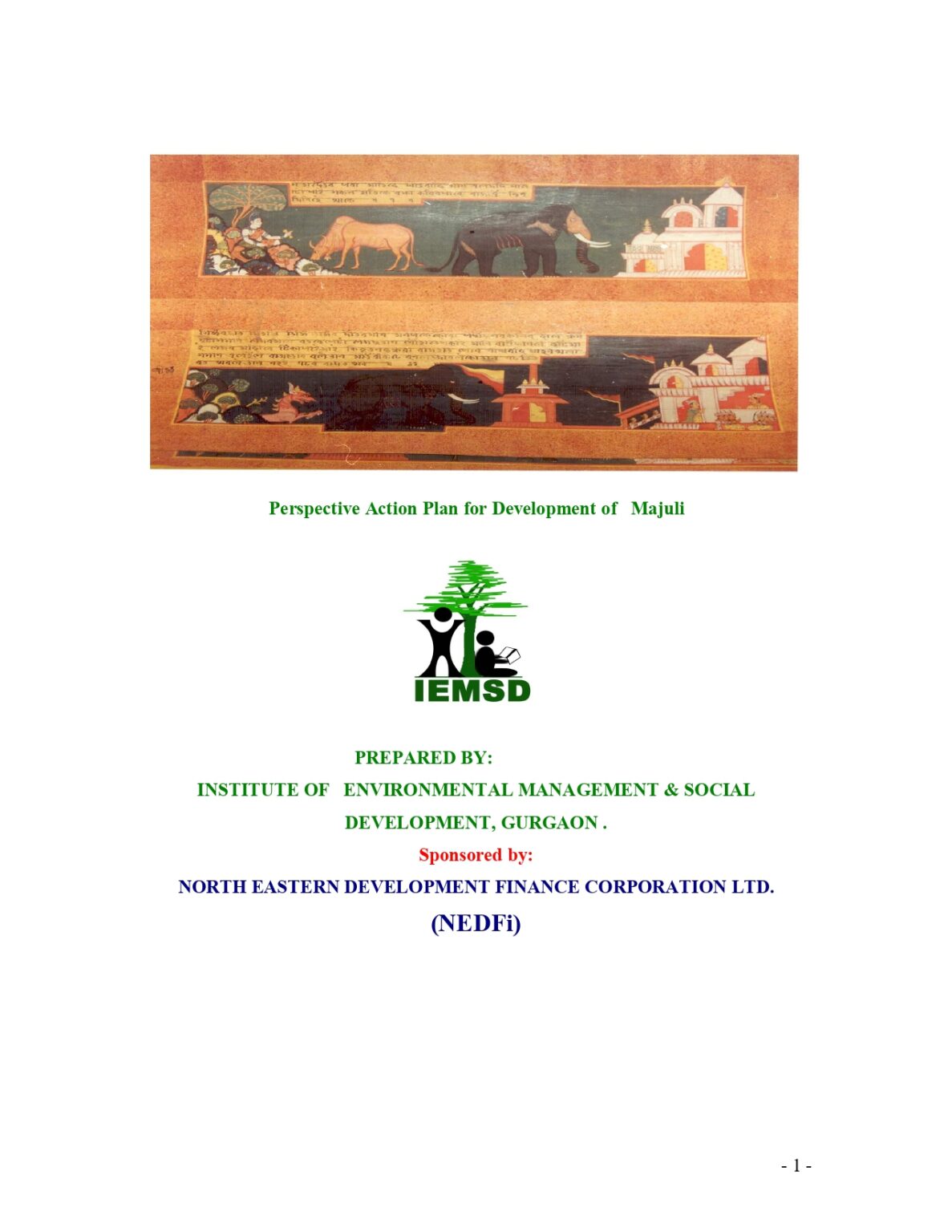 PERSPECTIVE ACTION PLAN FOR DEVELOPMENT OF MAJULI - NEDFi